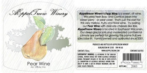 Pear wine | AeppelTreow Winery & Distillery
